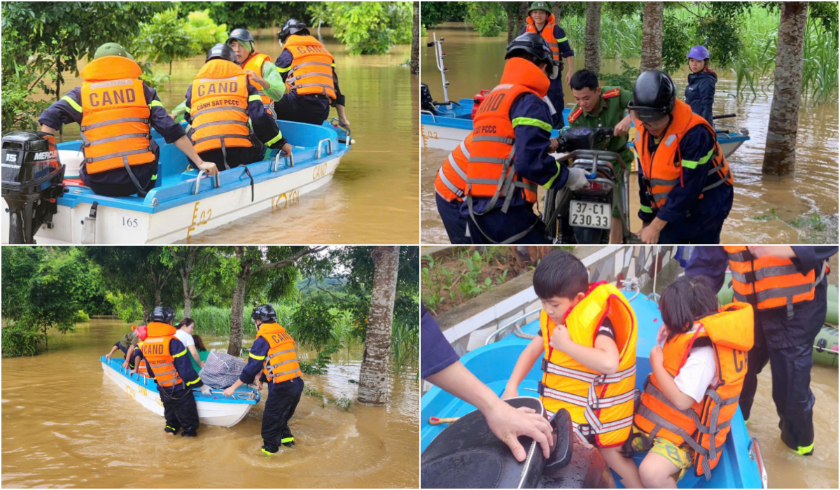 Hỗ trợ 09 hộ dân bị cô lập bởi nước lũ - Trang thông tin điện tử Công ...